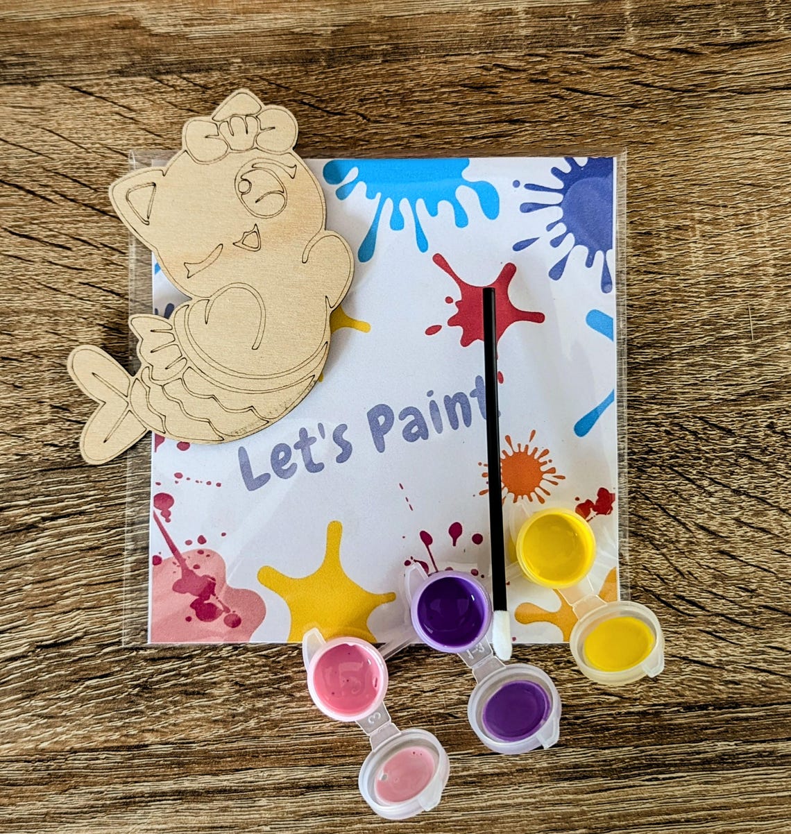 Aphmau Meemeow Cats Inspired Paintable Party Favor With Stand, Wooden ...