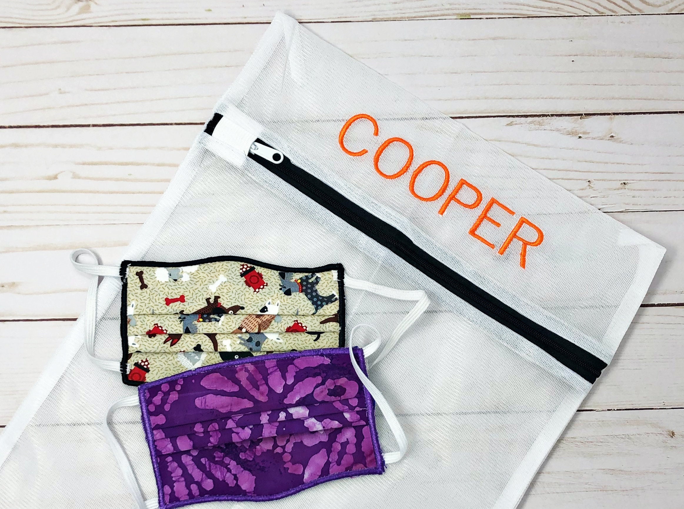 Personalized Washable Mask Bag-Face Mask Bag-Mesh Bag for | Etsy