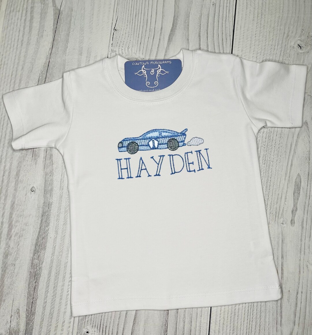 Boys Race Car T-shirt Personalized, Embroidered Race Car Shirt, Toddler ...