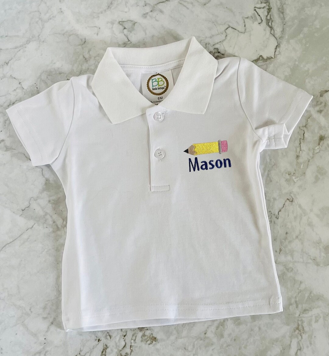 Boys Back to School Polo Shirt Monogrammed /monogrammed School Shirt ...