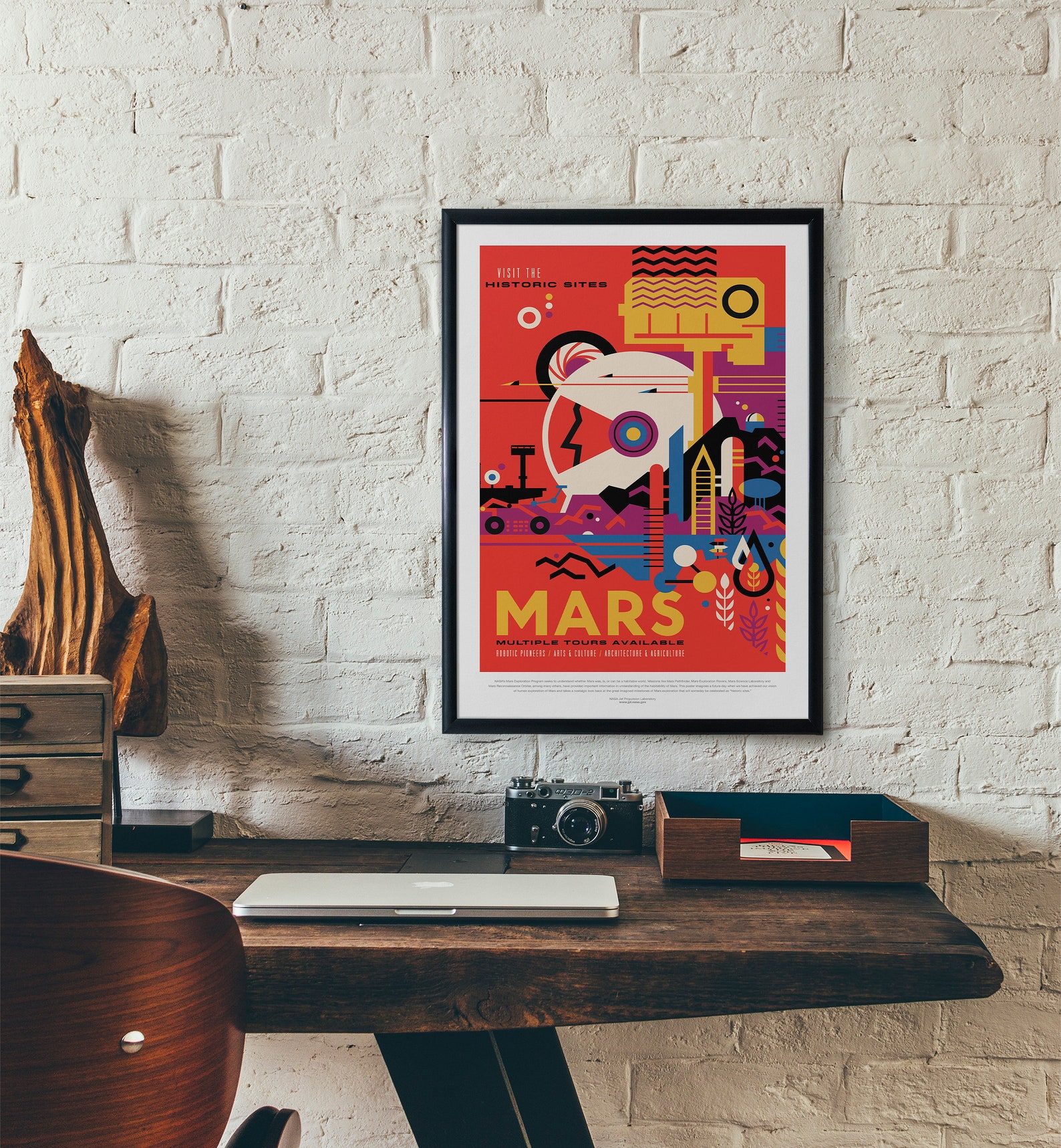 NASA JPL Travel Poster Mars Home Decor Art Deco Retro - Etsy UK