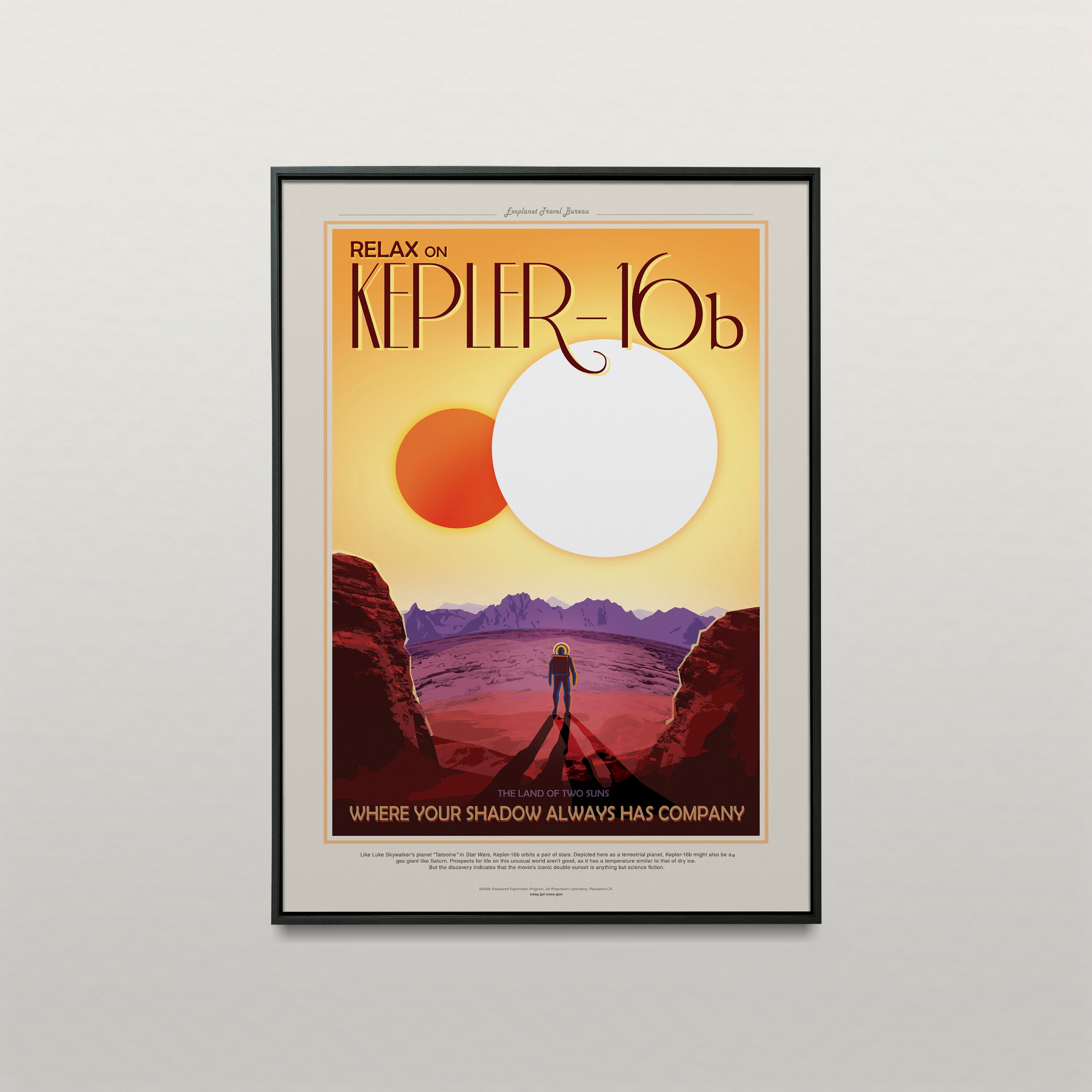 NASA JPL Travel Poster Kepler-16b Home Decor Art Deco - Etsy UK