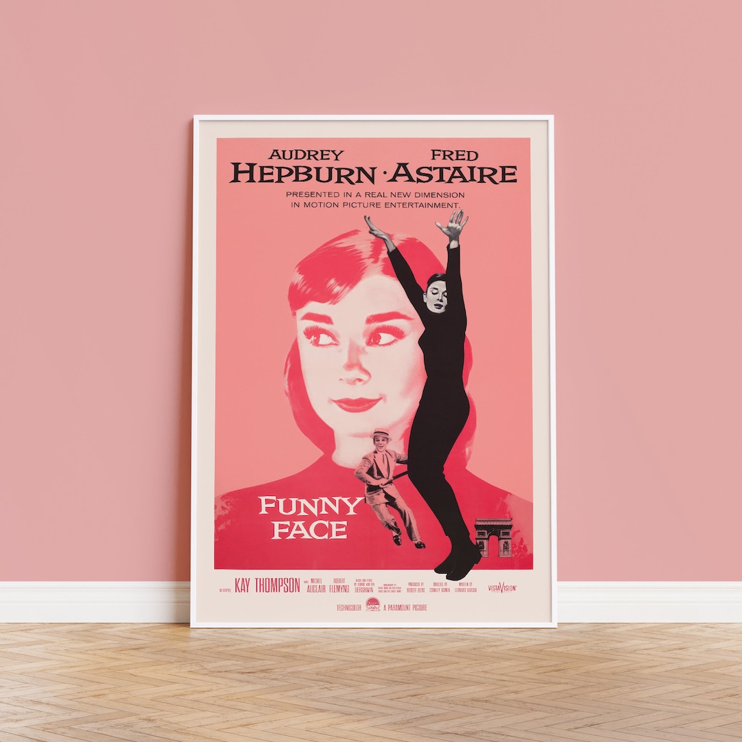 Audrey Hepburn Funny Face, Gift for Movie Fans, Classic Romantic Comedy ...