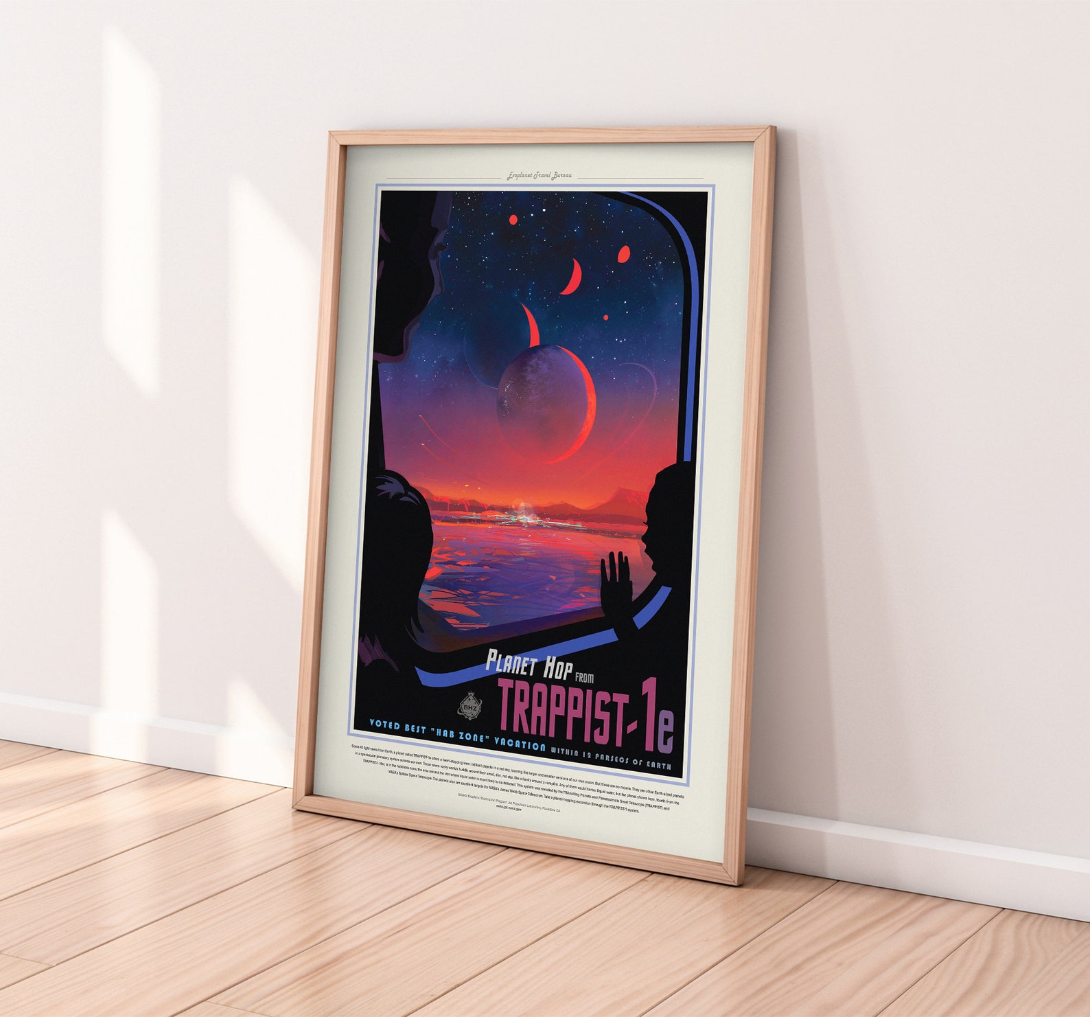 NASA JPL Travel Poster Trappist-1e Home Decor Art Deco - Etsy UK