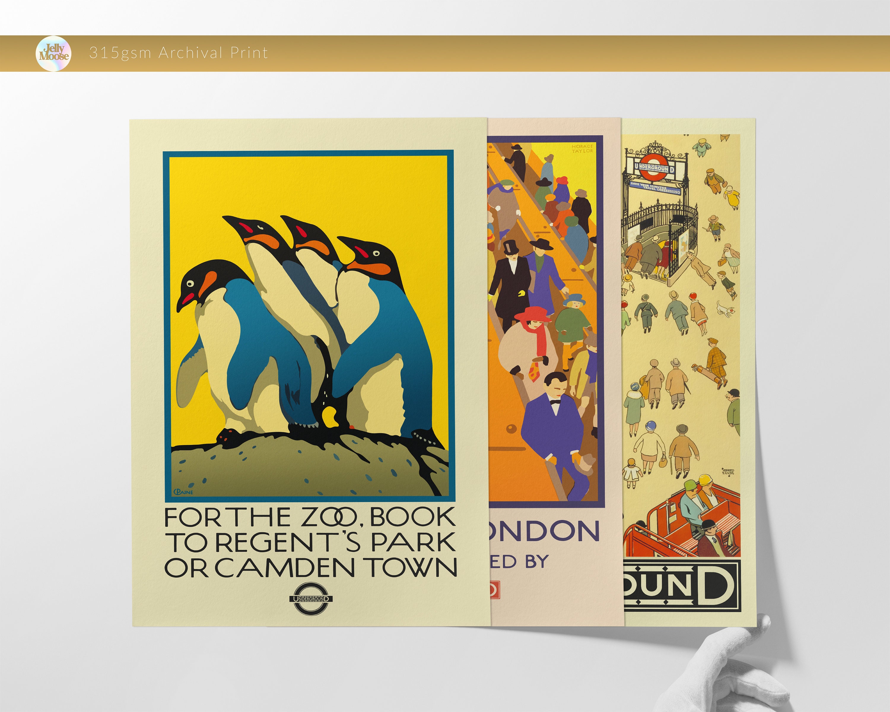 Set of 3 London Underground Prints Vintage Travel Poster - Etsy UK