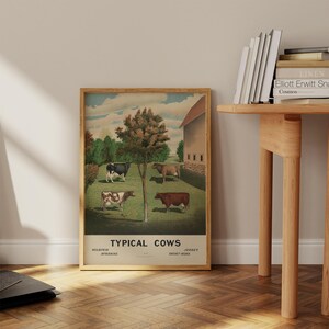 Cow Print, Cattle Wall Art, Cow Breeds Poster, Typical Cows Poster ...