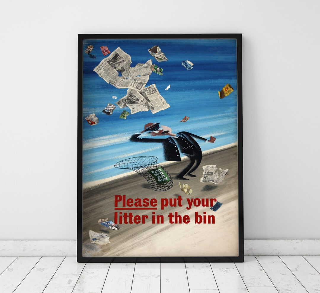 Recycling Poster, Awareness Poster, Please Put Your Litter in the Bin ...