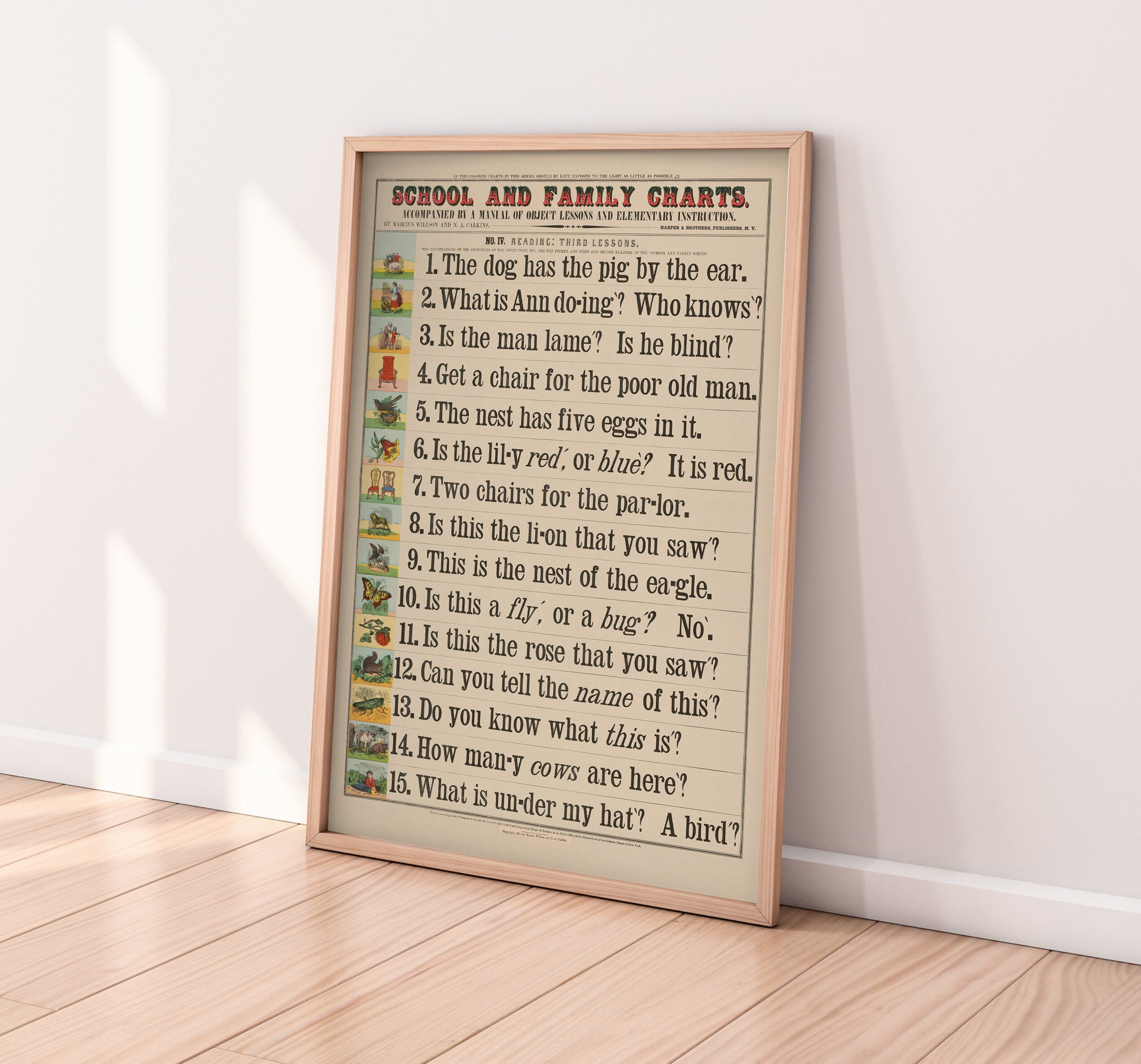 Educational Poster School & Family Charts No IV. Reading - Etsy UK