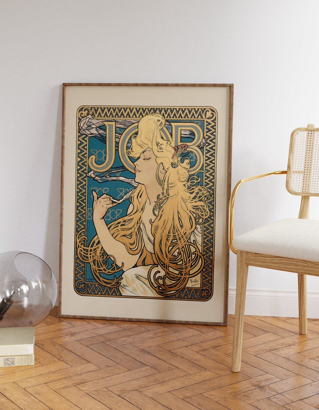 Alphonse Mucha Print, Vintage Art Nouveau Poster, Illustrated ...