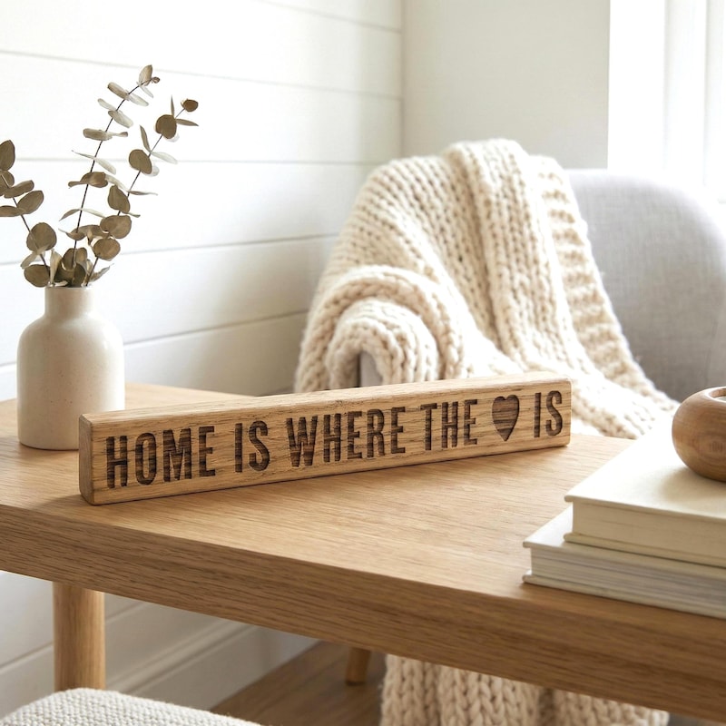 Oak Wood Heart Shelf - Etsy UK