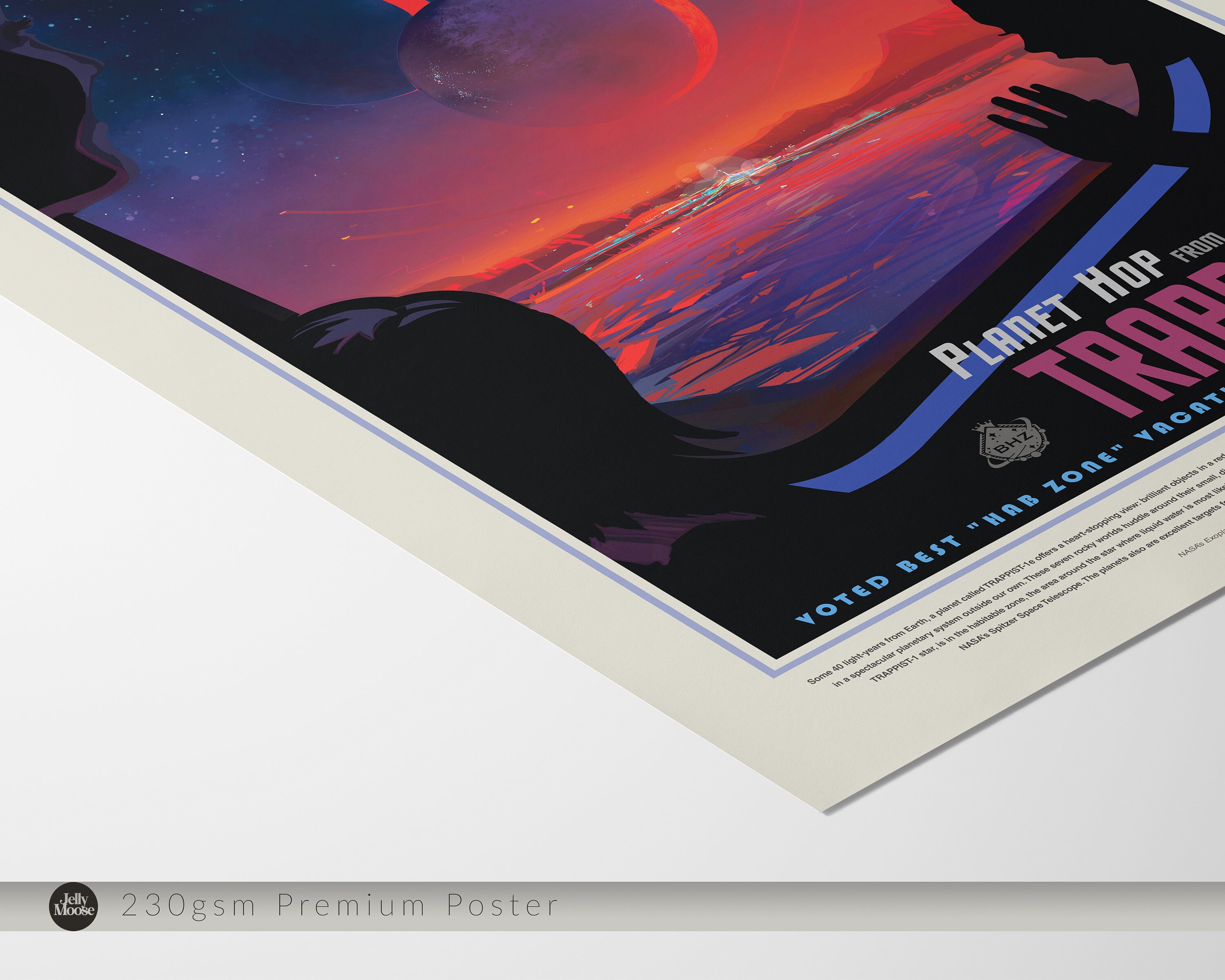 NASA JPL Travel Poster Trappist-1e Home Decor Art Deco - Etsy UK