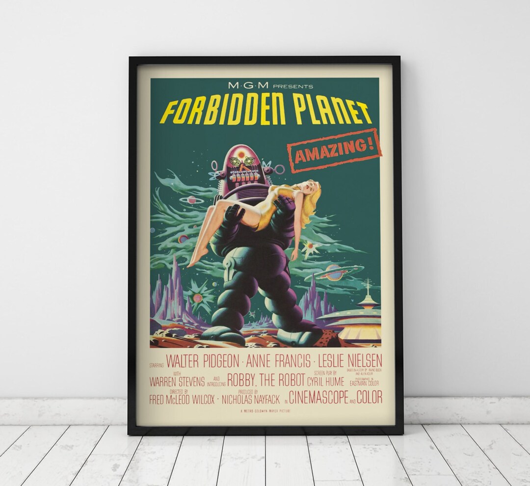 Forbidden Planet Movie Poster: Vintage Sci-fi Giclée Art Print - Etsy UK