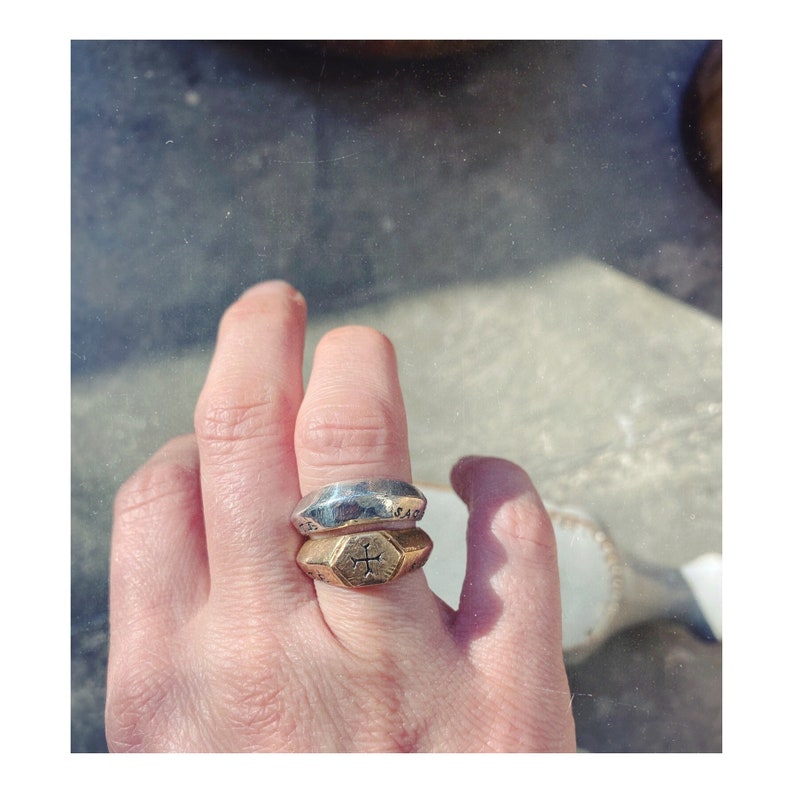 Sacred Love Ring Band Latin Quote Ring, Latin Jewelry, Catholic Jewelry ...