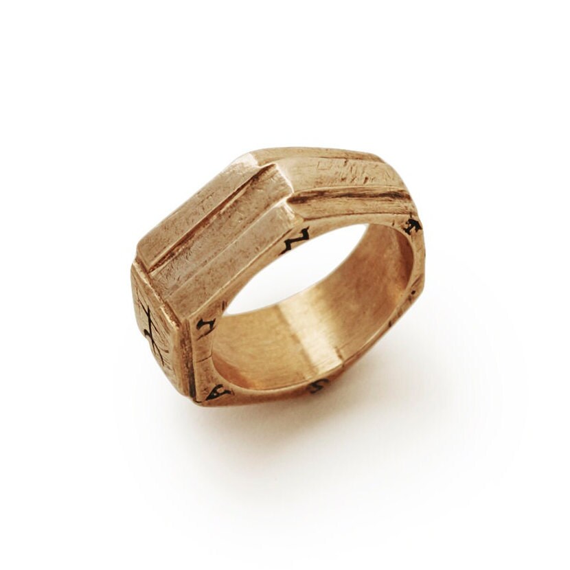 Sumerian Cross Ring Sumerian Jewelry Carved Ring Signet - Etsy