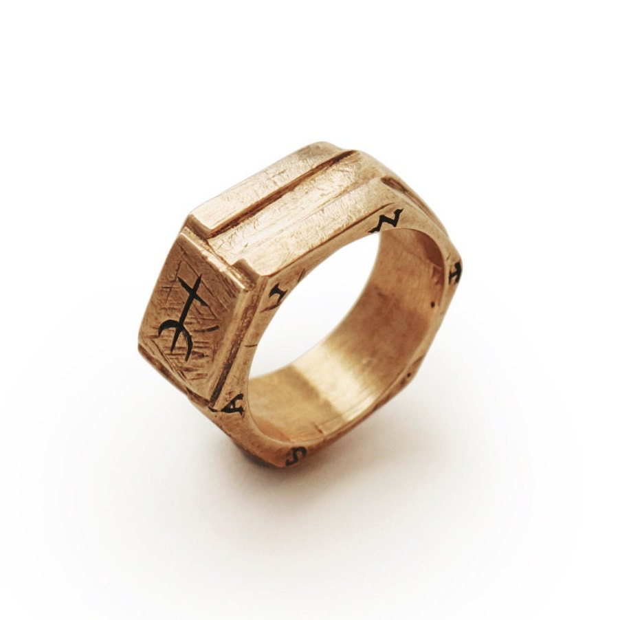 Sumerian Cross Ring Sumerian Jewelry Carved Ring Signet - Etsy