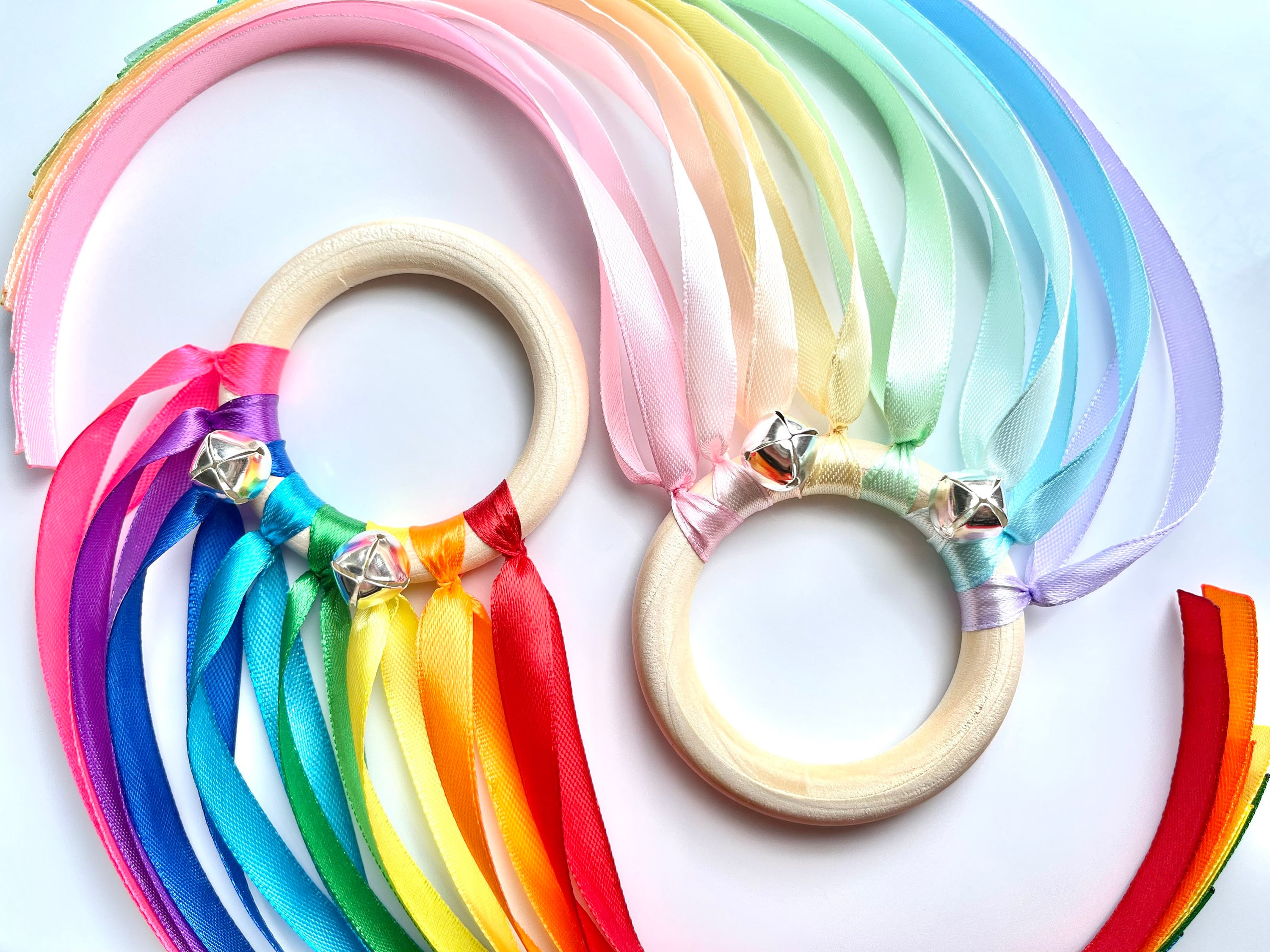 Rainbow Baby Sensory Ribbon Ring Sensory Play Montessori | Etsy