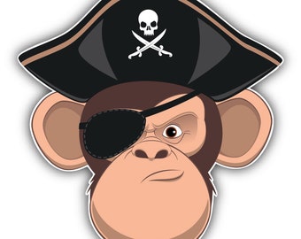 Monkey pirate | Etsy