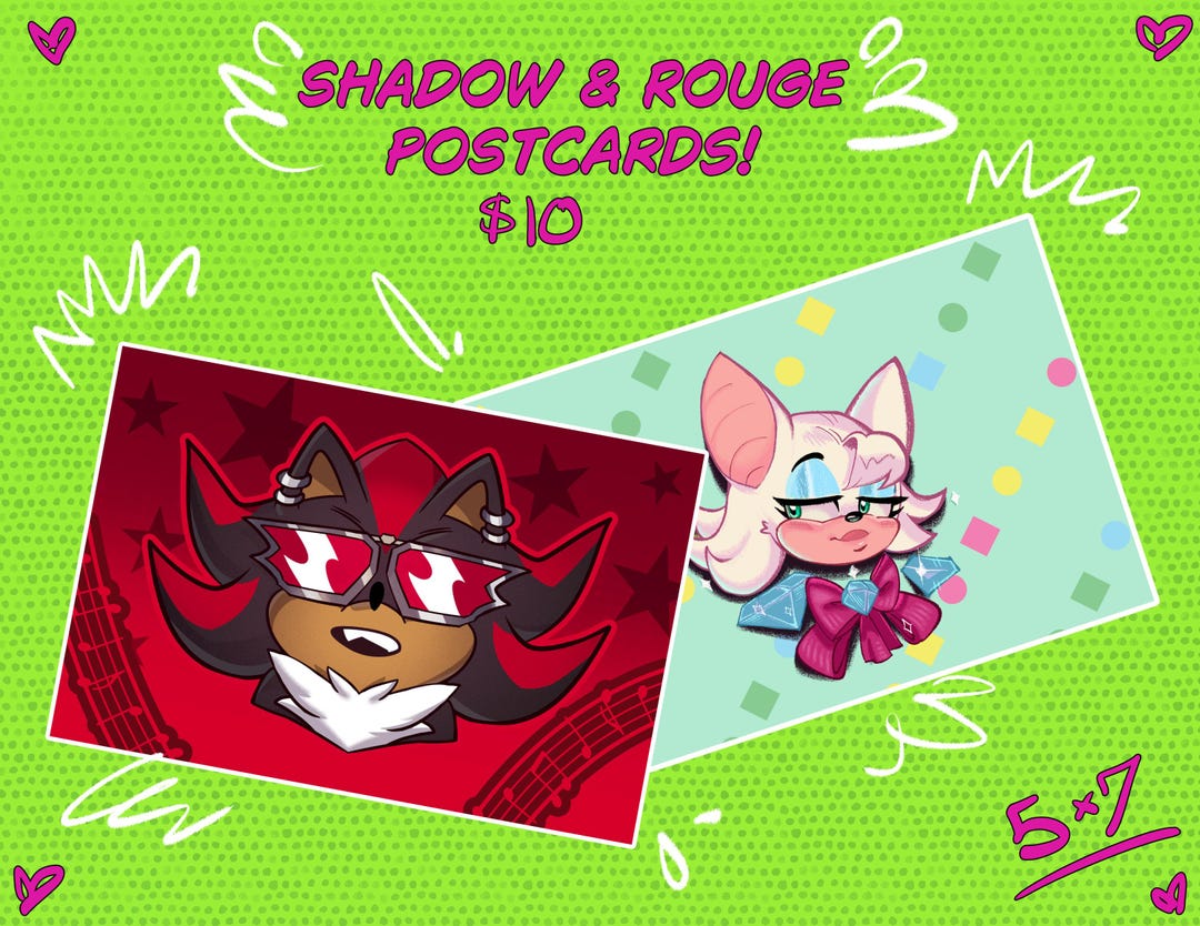 Shadow and Rouge Postcard Bundle - Etsy
