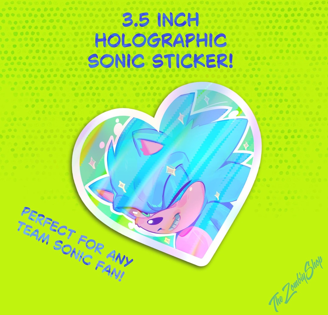 Holographic Sonic the Hedgehog Sticker 3.5 Inches - Etsy
