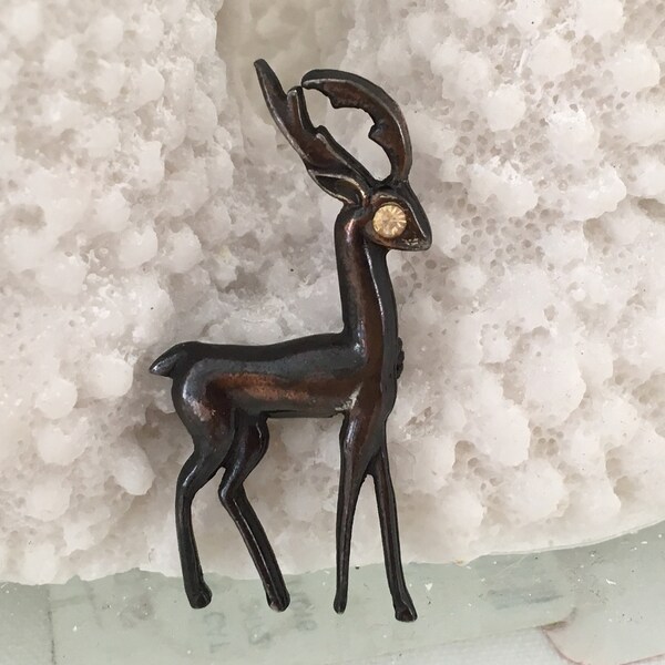 Deer Brooch - Etsy