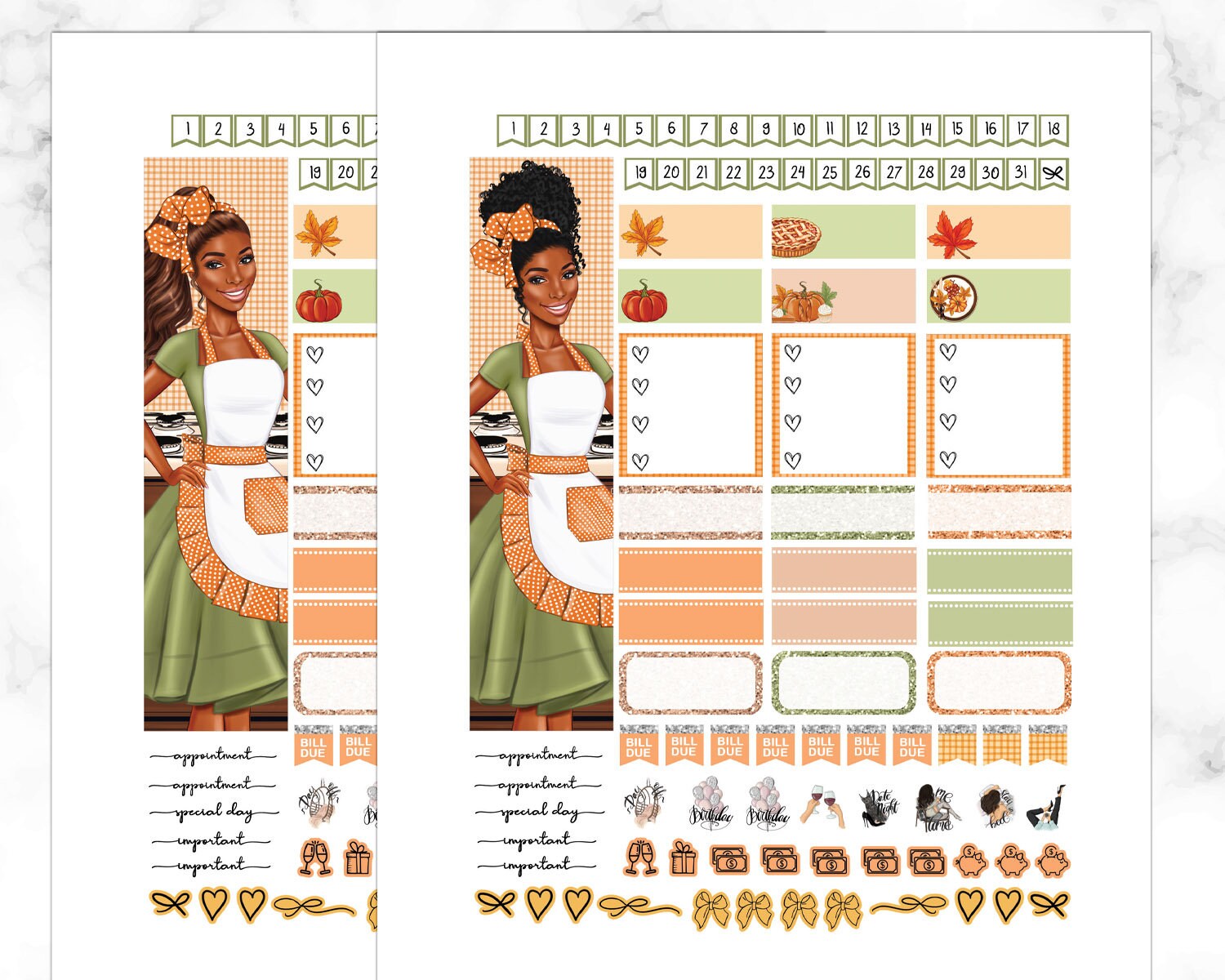 NOVEMBER Monthly Stickers Printable Happy Planner Monthly | Etsy