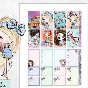 Cute Girls Printable Planner Stickers for Use With Classic Happy ...