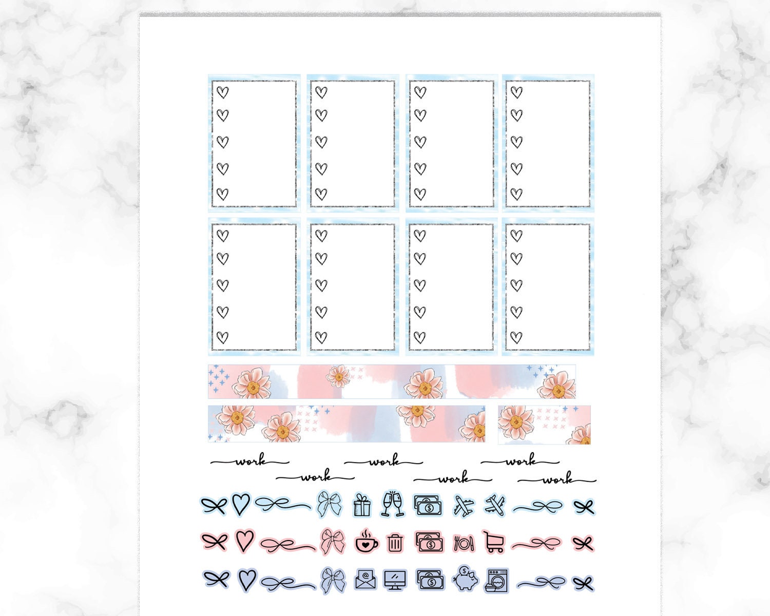 Coffee Time Happy Planner Stickers Printable Floral Stickers | Etsy