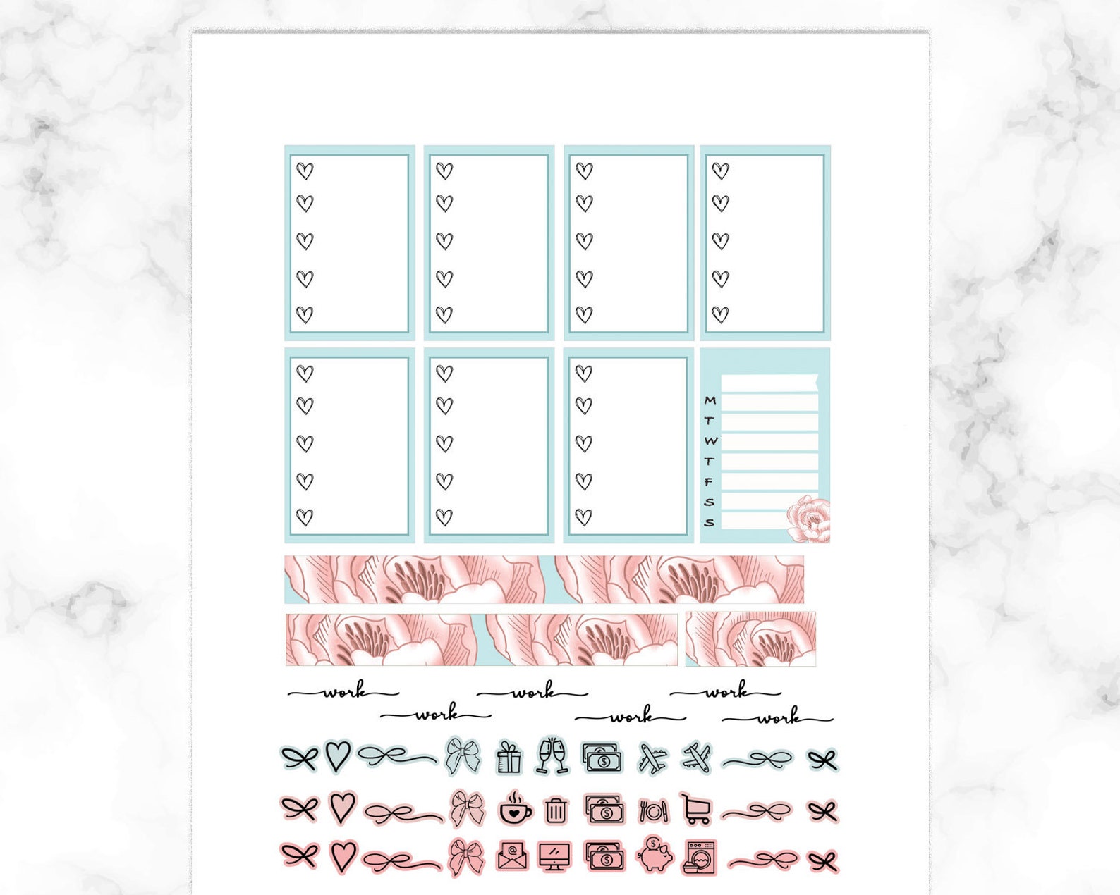 Self Care Printable Stickers Happy Planner Printable Kit SPA | Etsy