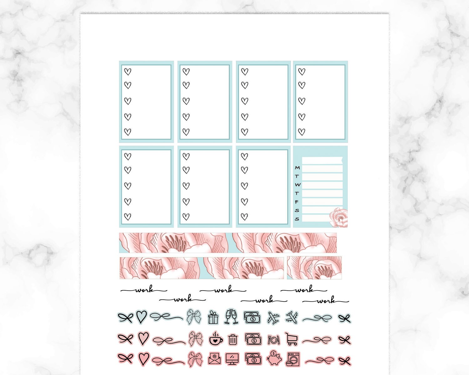 Self Care Printable Stickers Happy Planner Printable Kit SPA | Etsy