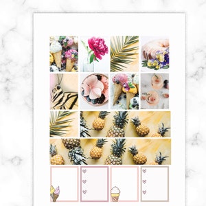 Printable Summer Sticker Kit for Erin Condren Life Planner,tropical Set ...