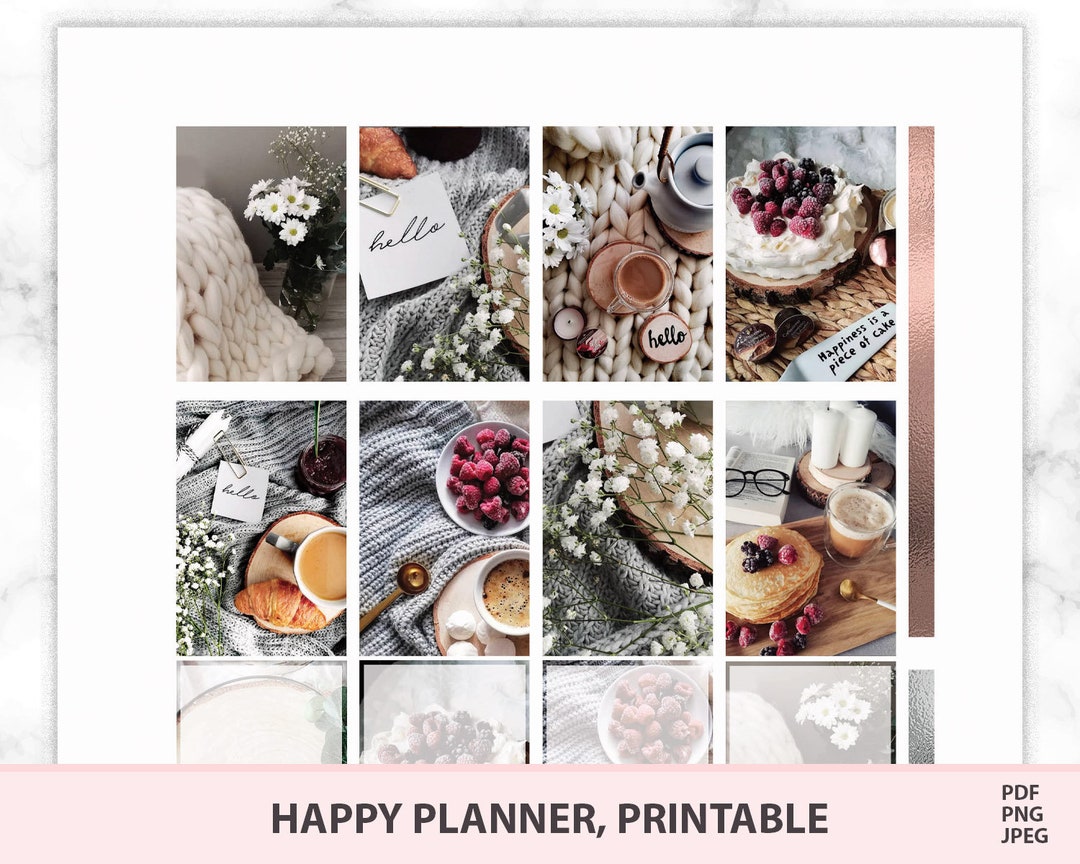 Good Morning Happy Planner Printable Kit, Vertical Weekly Set, MAMBI ...