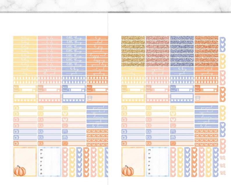 Fall Leaves Printable Planner Stickers, Erin Condren Printable Kit ...