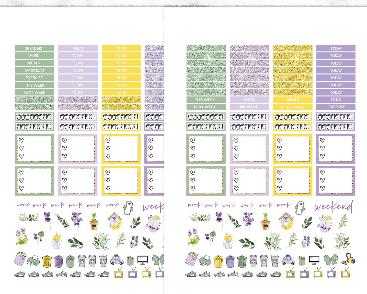 Erin Condren Planner Stickers Printable Planner Stickers - Etsy