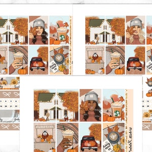 Fall Printable Planner Stickers, Happy Planner Weekly Kit, Fall Sticker ...