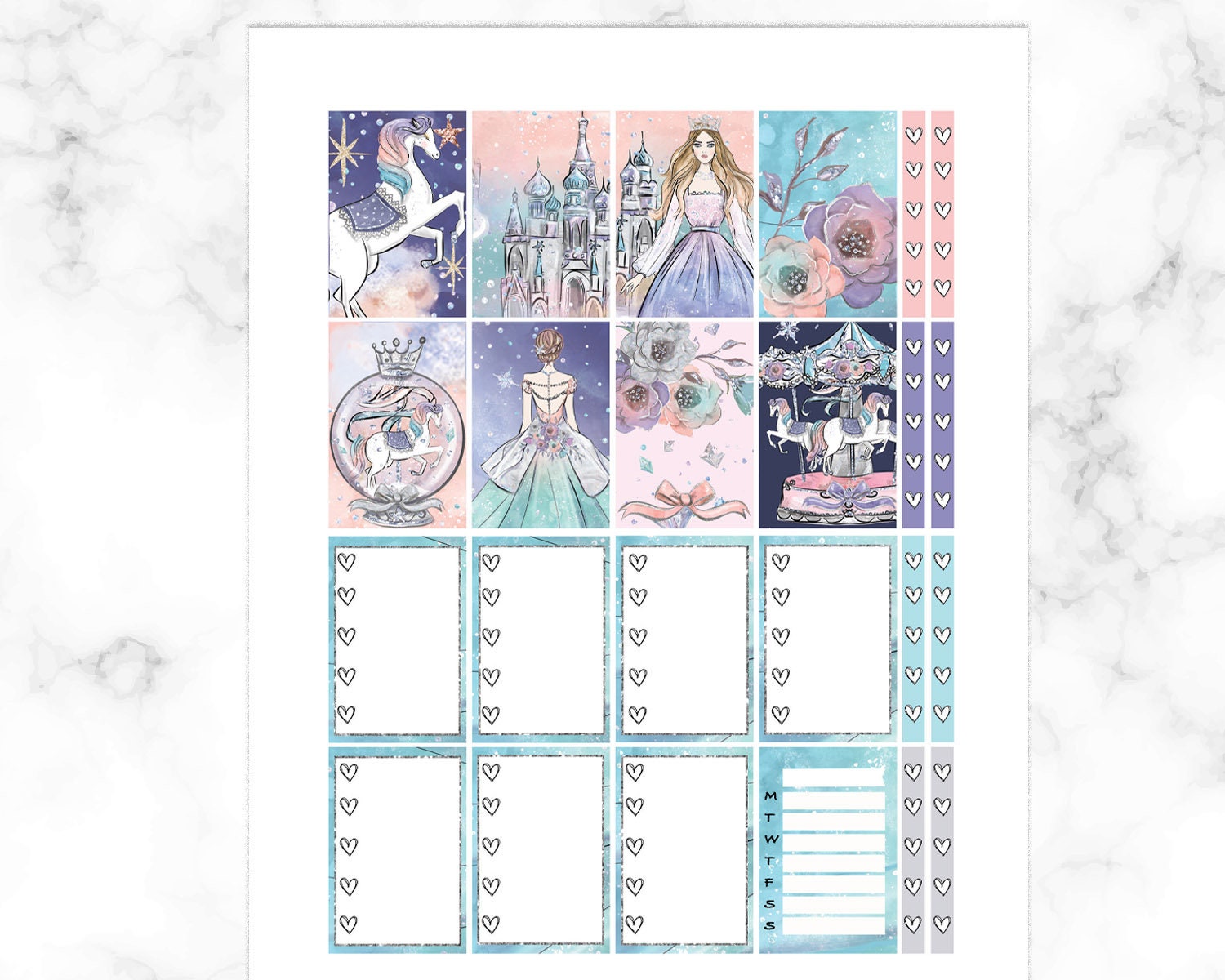Winter Queen Printable Happy Planner Stickers Weekly Sticker - Etsy UK