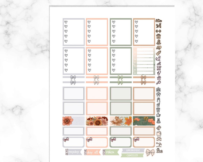 Farmhouse sticker kit for Erin Condren Vertical planner | Etsy