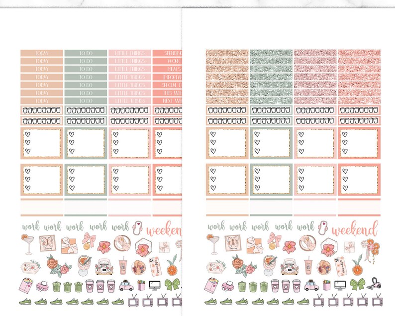 Mothers Day Printable Stickers Happy Planner Vertical - Etsy