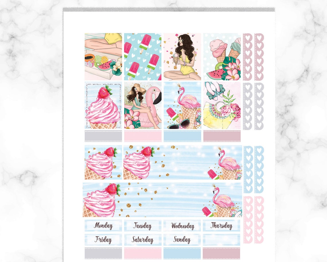 Erin Condren Planner Stickers Printable, Summer Holiday Travelers ...