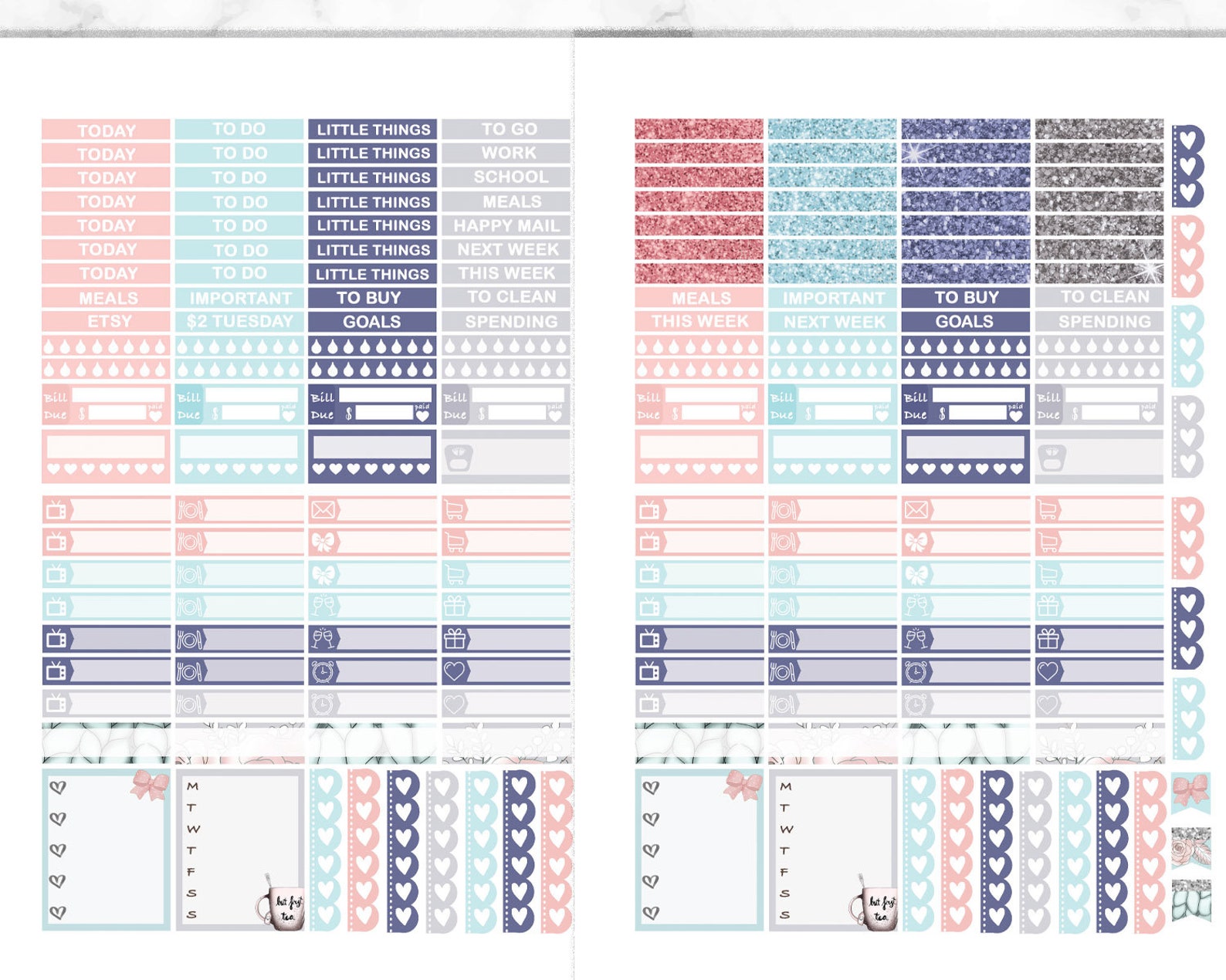 Printable Erin Condren Planner Stickers, Winter Sticker Kit Printable ...