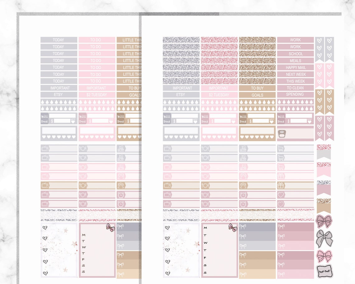 Gold Office Printable Planner Stickers Happy Planner - Etsy