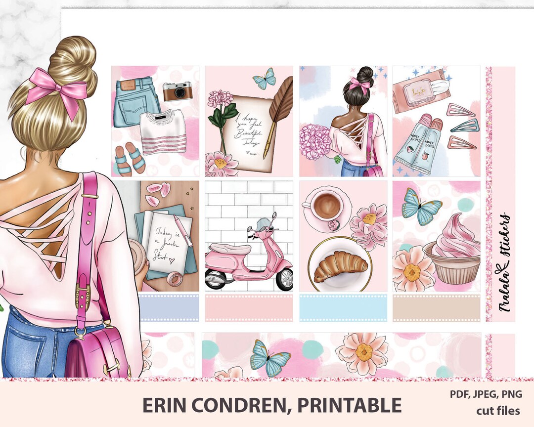 Erin Condren Printable Planner Stickers, Erin Condren Sticker Kit ...