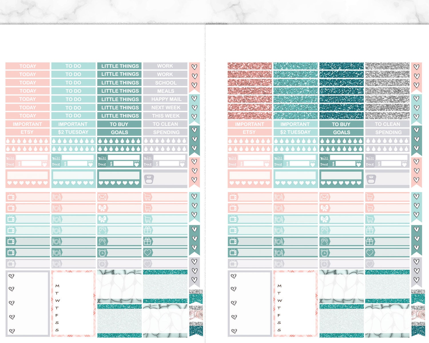 Winter Printable Stickers Happy Planner Kit Skiing Notebook - Etsy