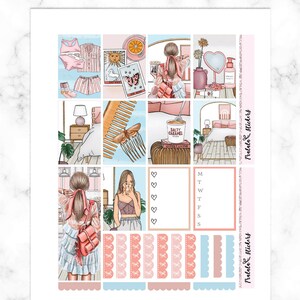 Lazy Day Happy Planner Stickers Printable, Floral Stickers, Printable ...