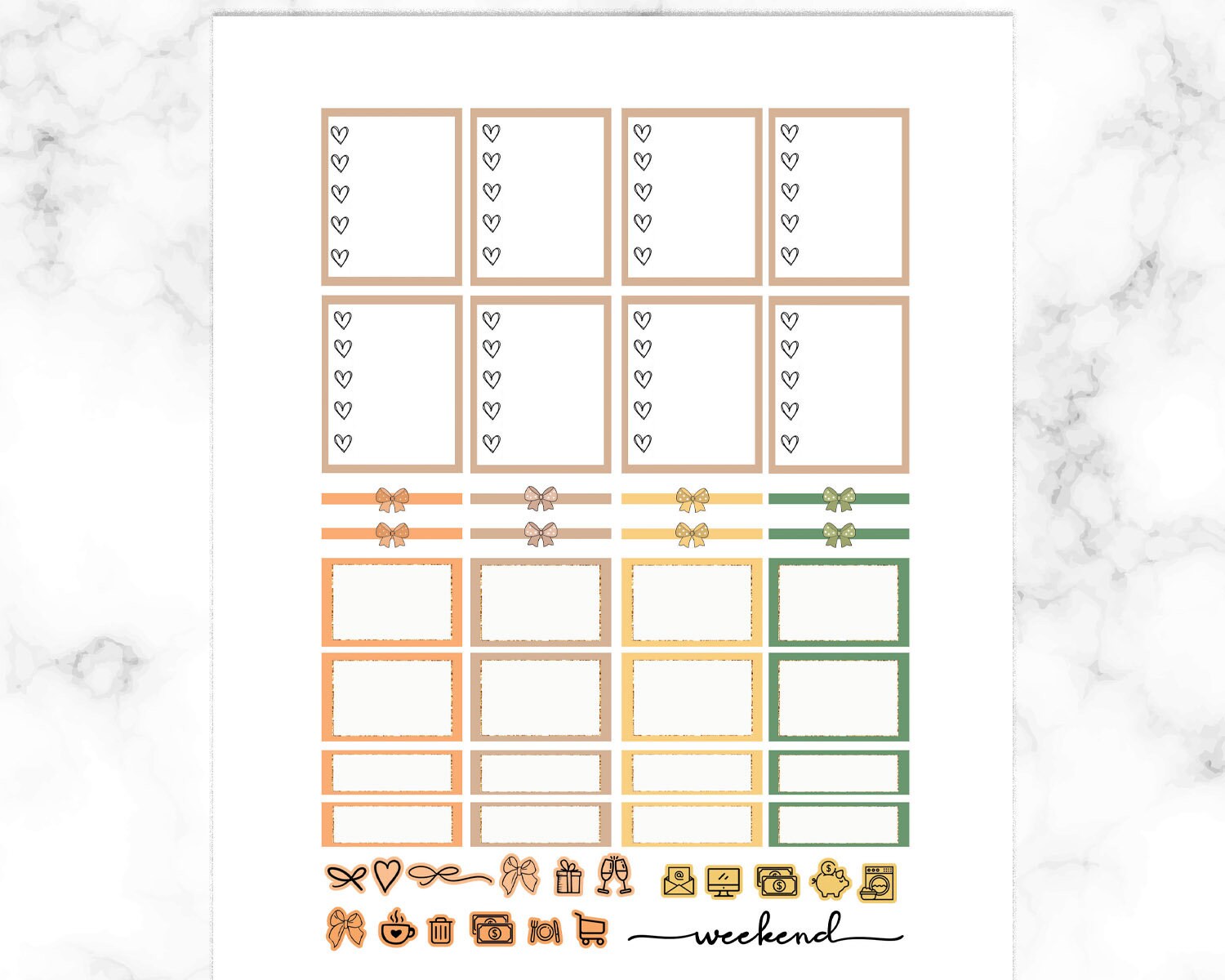 Farmhouse planner sticker printable for Erin Condren life | Etsy