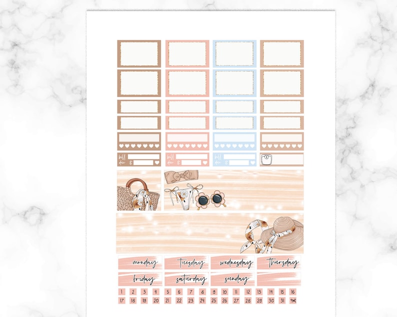 Erin Condren Weekly Planner Sticker Kit Printable Planner - Etsy