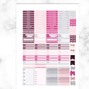 Rose Gold Happy Planner Stickers Printable, MAMBI Classic Weekly Kit ...