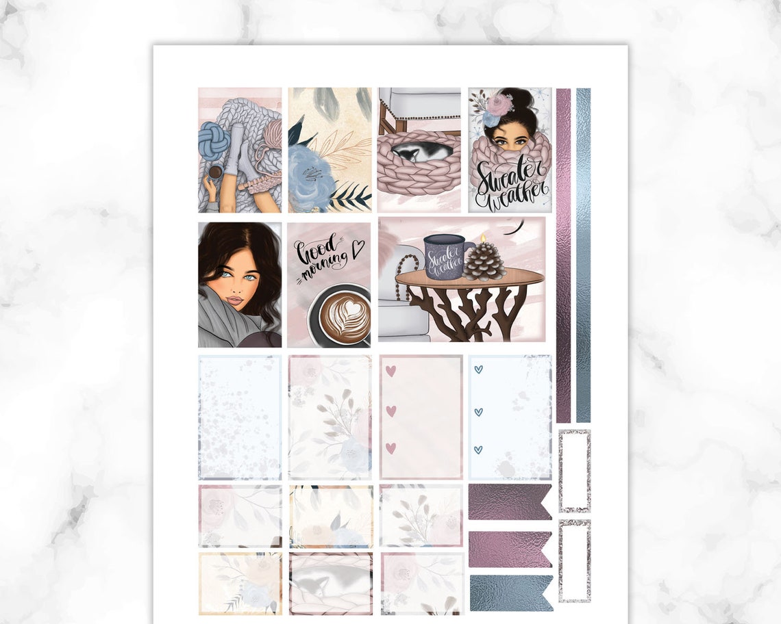 MAMBI Printable Planner Sticker Kit Fits Happy Planner Classic, Digital ...