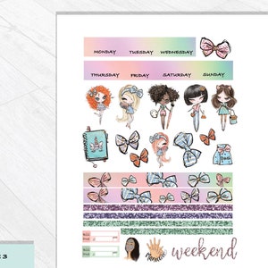 Cute Girls Printable Planner Stickers for Use With Classic Happy ...