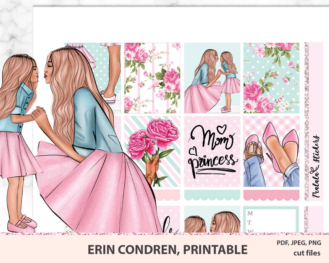 Mother Day Printable Stickers Mom Printables Mother - Etsy