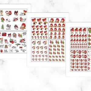 Christmas Countdown Planner Stickers Printable, Xmas Printable Deco ...